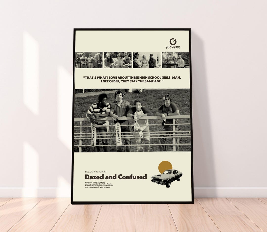 Dazed and Confused Poster - Richard Linklater - Mid-century Modern ...