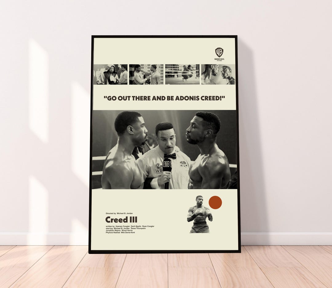Creed 3 Movie Poster - Movie Poster - Film Lover Gift - Mid Century ...