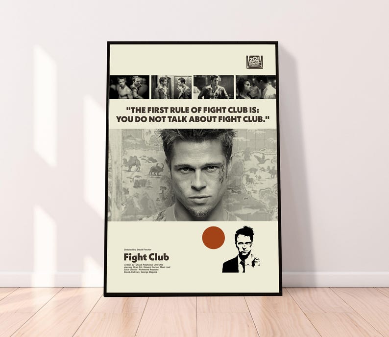FIGHT CLUB Poster - David Fincher - Inspired Poster - Mid-century ...