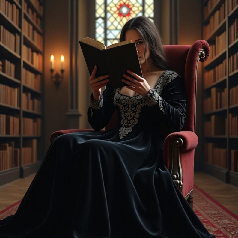 Renaissance Scholar Reading Bookish Wall Art Print, Dark Academia Decor ...