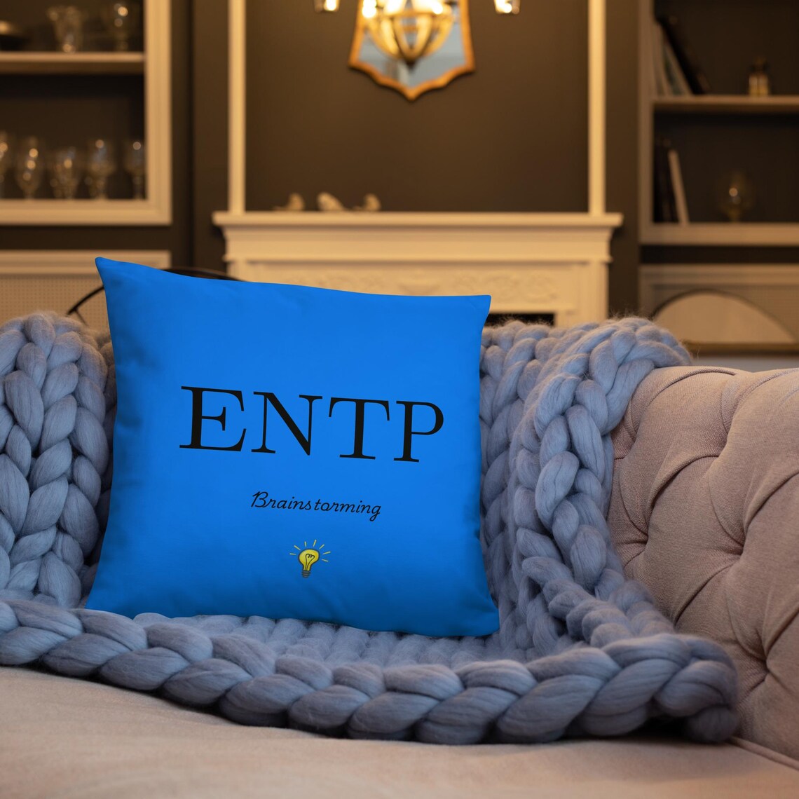 ENTP Throw Pillow – “brainstorming” | MBTI Personality Pillow | Gift for Extroverts, Thinkers ...