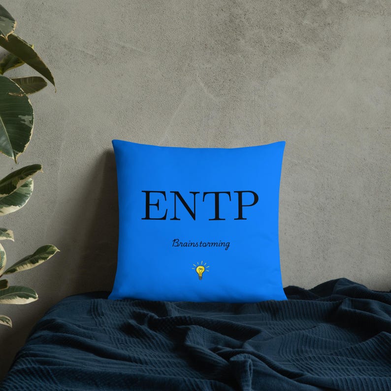 ENTP Throw Pillow – “brainstorming” | MBTI Personality Pillow | Gift ...