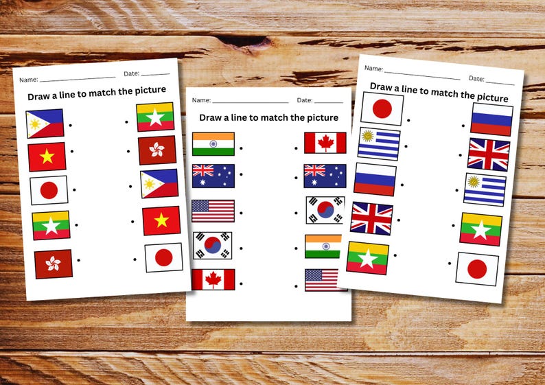 50 Preschool Matching Worksheets, Kindergarten Preschool Activity ...