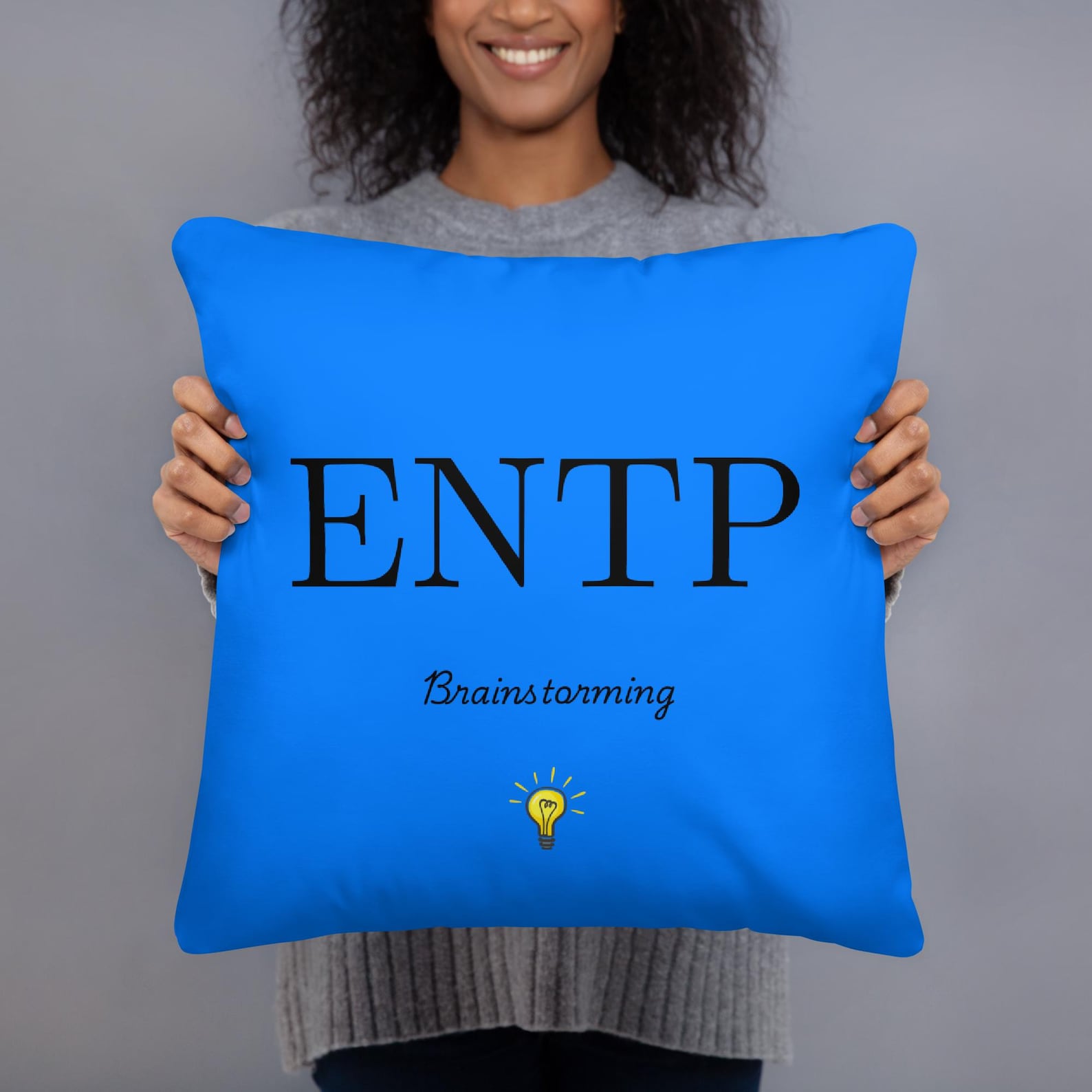 ENTP Throw Pillow – “brainstorming” | MBTI Personality Pillow | Gift ...