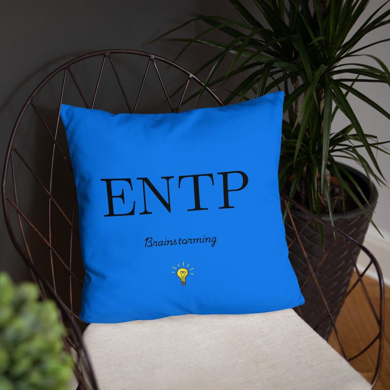 ENTP Throw Pillow – “brainstorming” | MBTI Personality Pillow | Gift for Extroverts, Thinkers ...