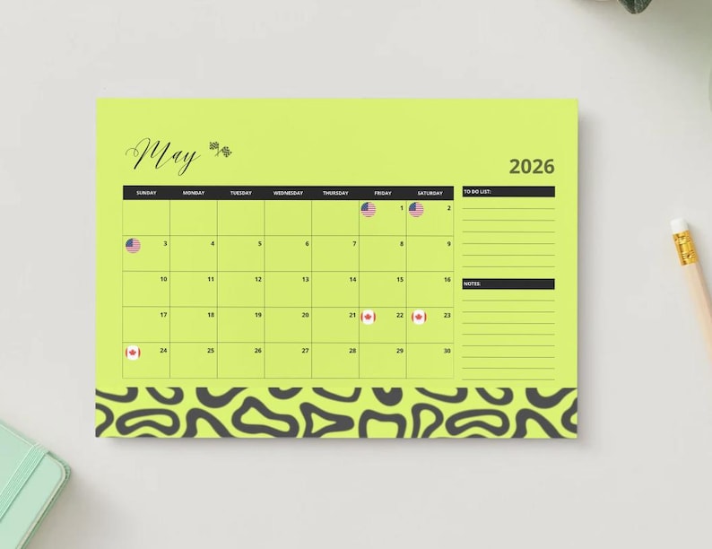 2026 F1 Race Calendar | Lando Norris Blobs Design (A4 & A5 Digital ...