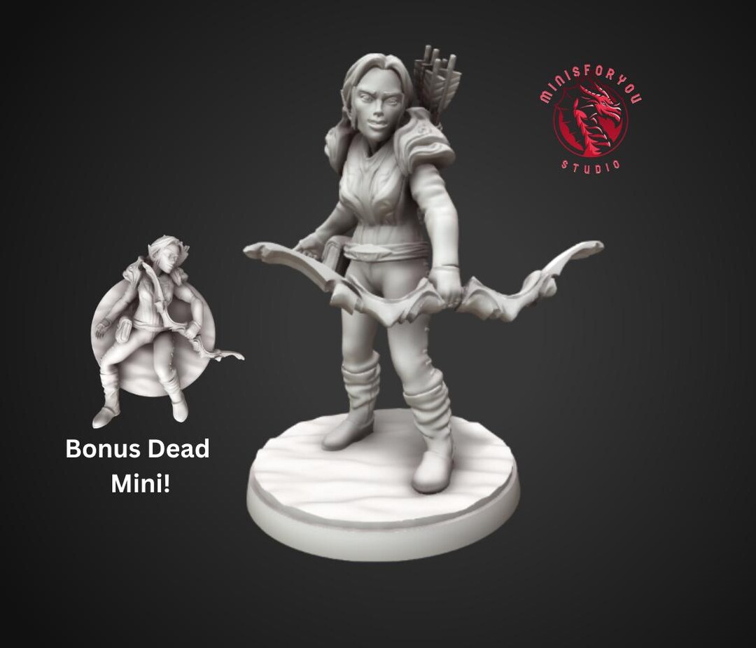 Female Elven Ranger for D&D Dungeons and Dragons DND Mini - Etsy