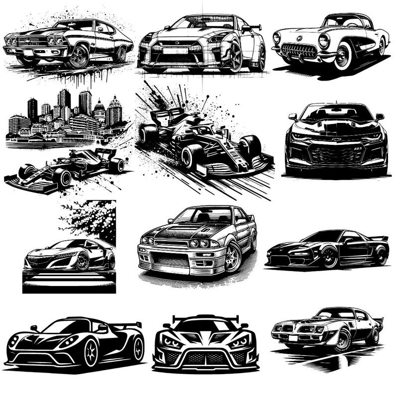 1000+ Car SVG Bundle | Muscle Car, Sports Car, Classic Car SVG | Auto ...