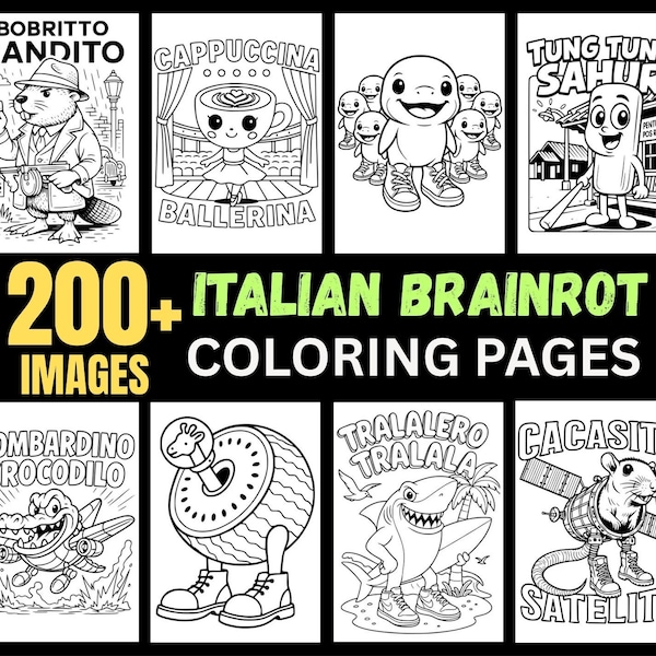 Coloring Pages of La Grande Combination in Steal a Brain Rot - Etsy Canada