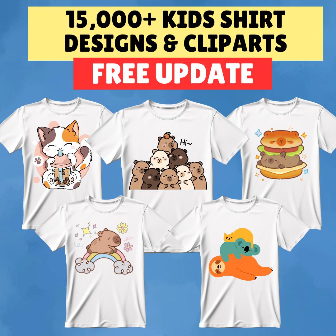 15,000+ Kids T-shirt Designs PNG | Cute Clipart Bonus | Weekly Updates ...