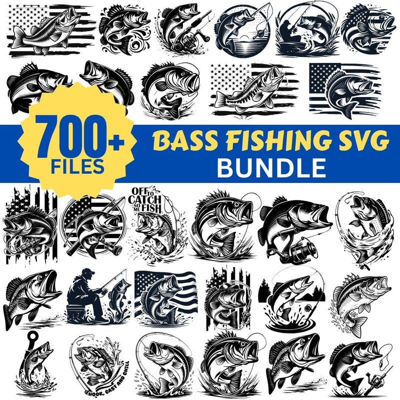 Bass Silhouette - Etsy