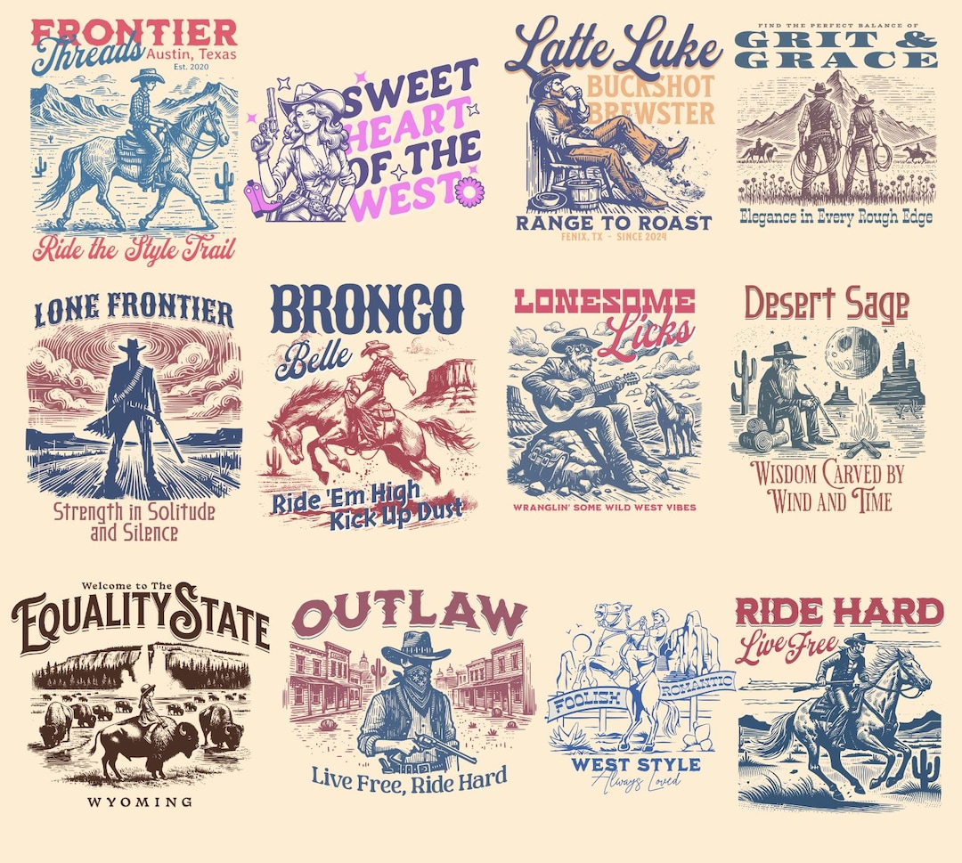 500+ Western Cowboy Png Bundle | Western Png, Digital Download , T ...