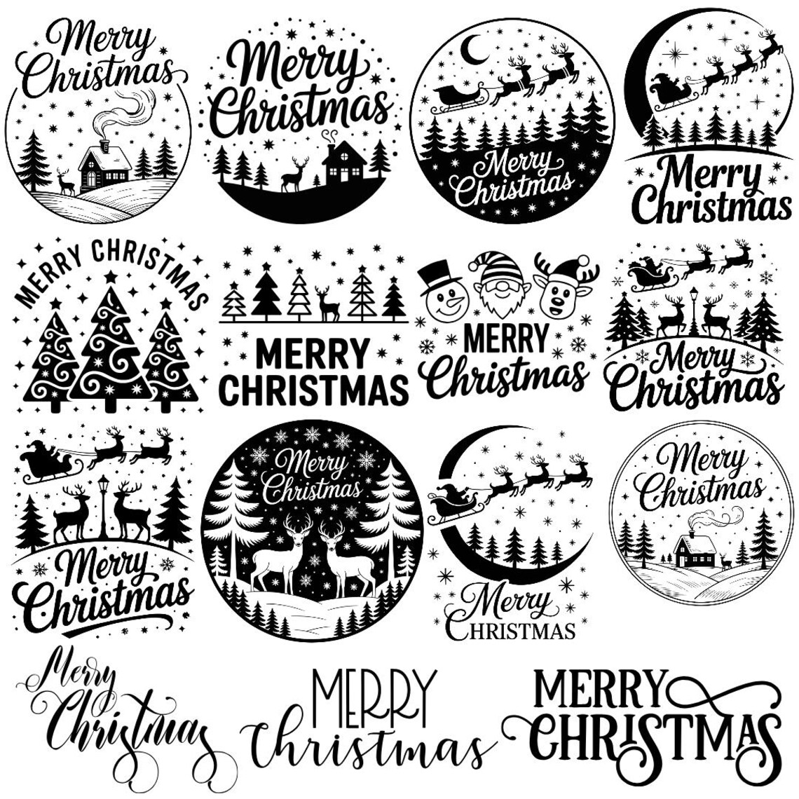 300+ Merry Christmas SVG Bundle | Holiday Cut Files for Cricut ...