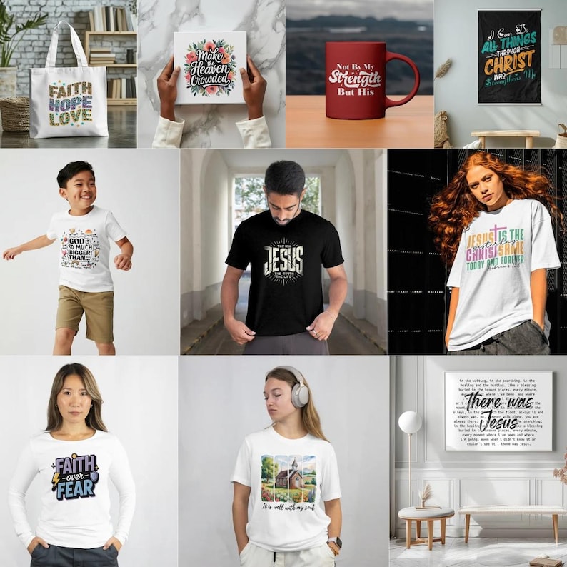 500+ Christian T-shirt Designs PNG Bundle | Bible Verse Shirt PNG ...