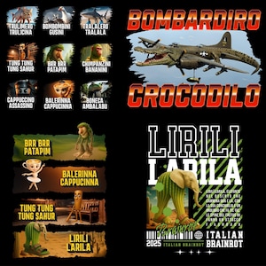 50+ Italian Brainrot Homage Png Bundle, Italian Brainrot Shirt Design ...