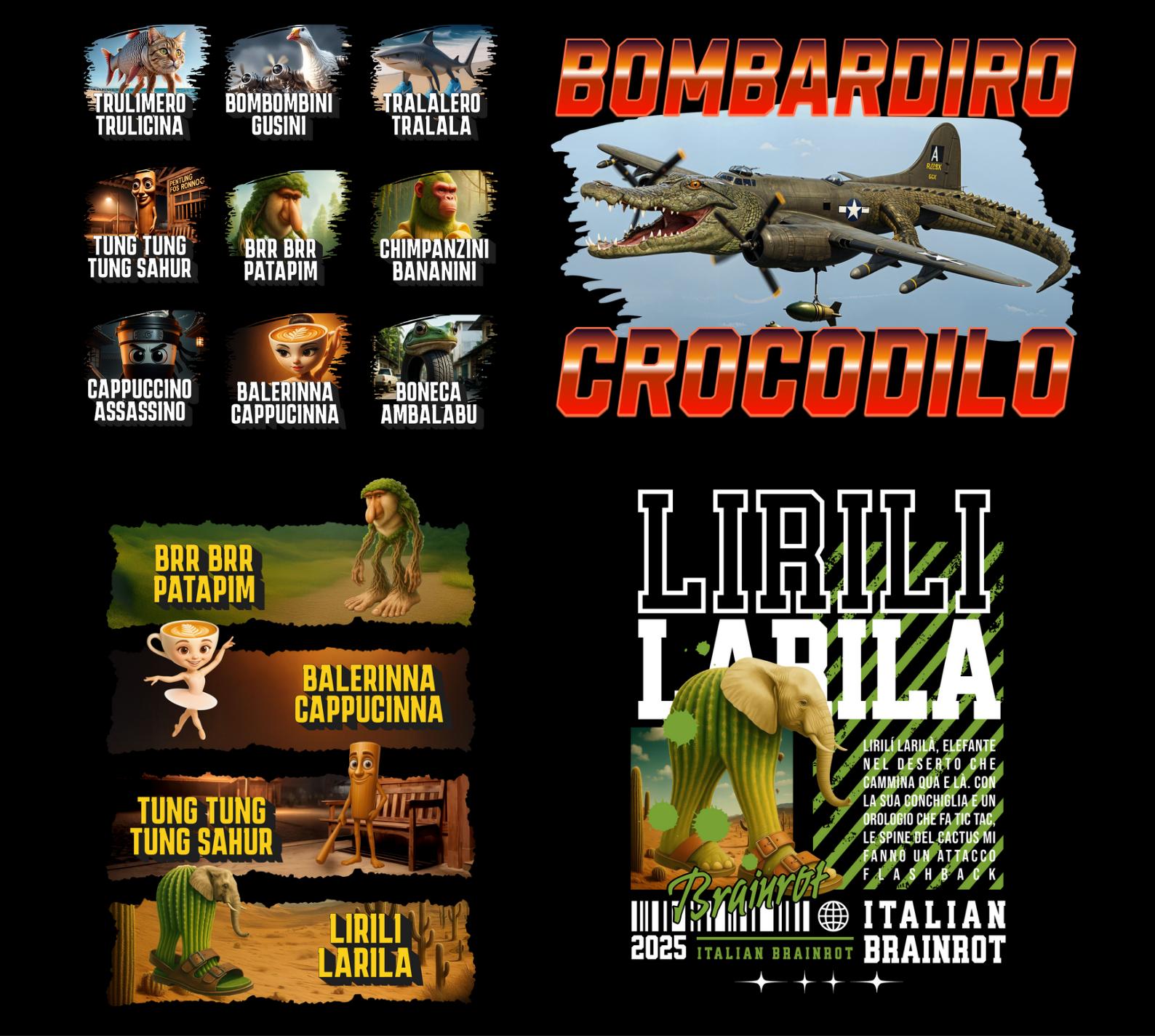 50+ Italian Brainrot Homage Png Bundle, Italian Brainrot Shirt Design ...
