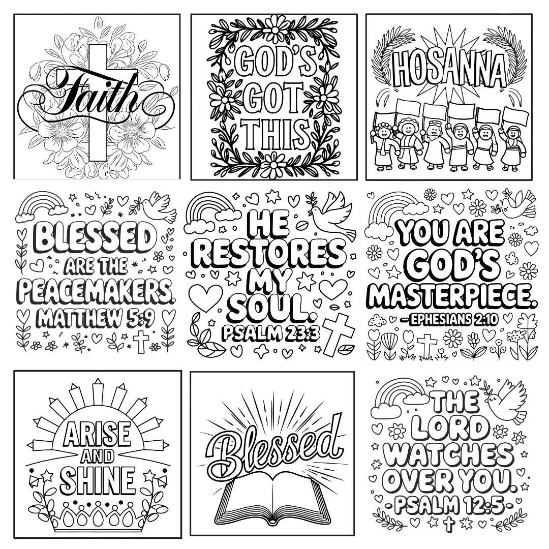 Kids Bible Verse Coloring Pages, Kid's Bible Coloring Pages, Sunday ...
