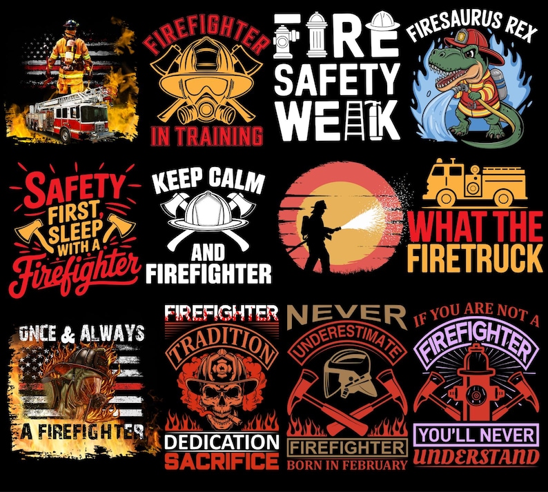 400+ Firefighter PNG Designs | Fire Dept Shirt Bundle, Fireman ...