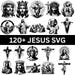 120+ Jesus SVG Bundle | Christian Jesus Face Clipart | Religious SVG ...