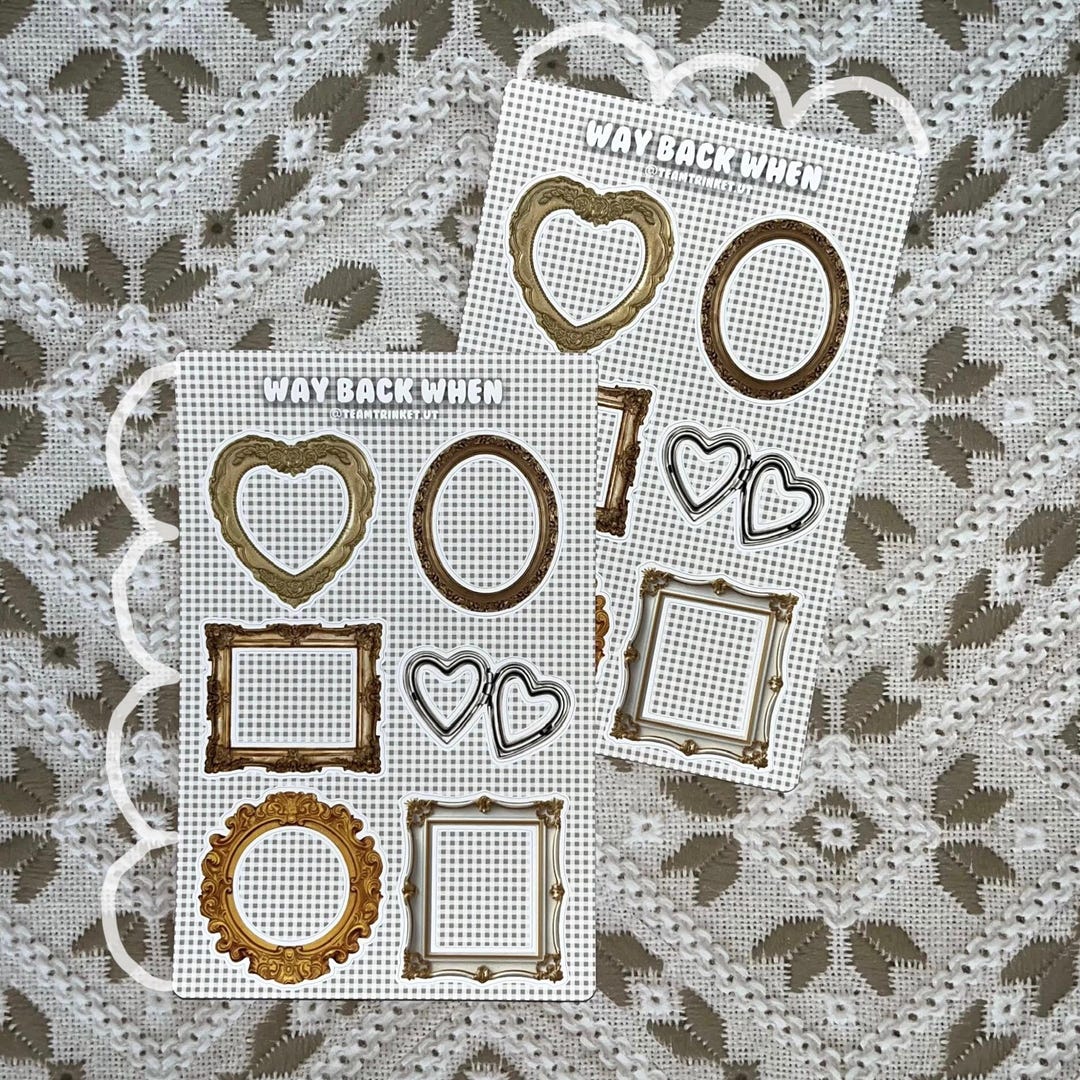 Way Back When | Vintage-themed Sticker Sheet - Etsy