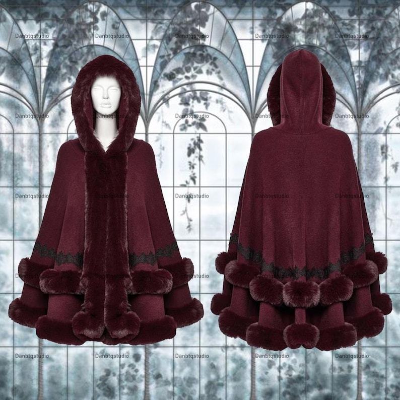 Gothic Winter Cloak With Hooded, Edieval Cloak, Viking Cloak, Hooded ...