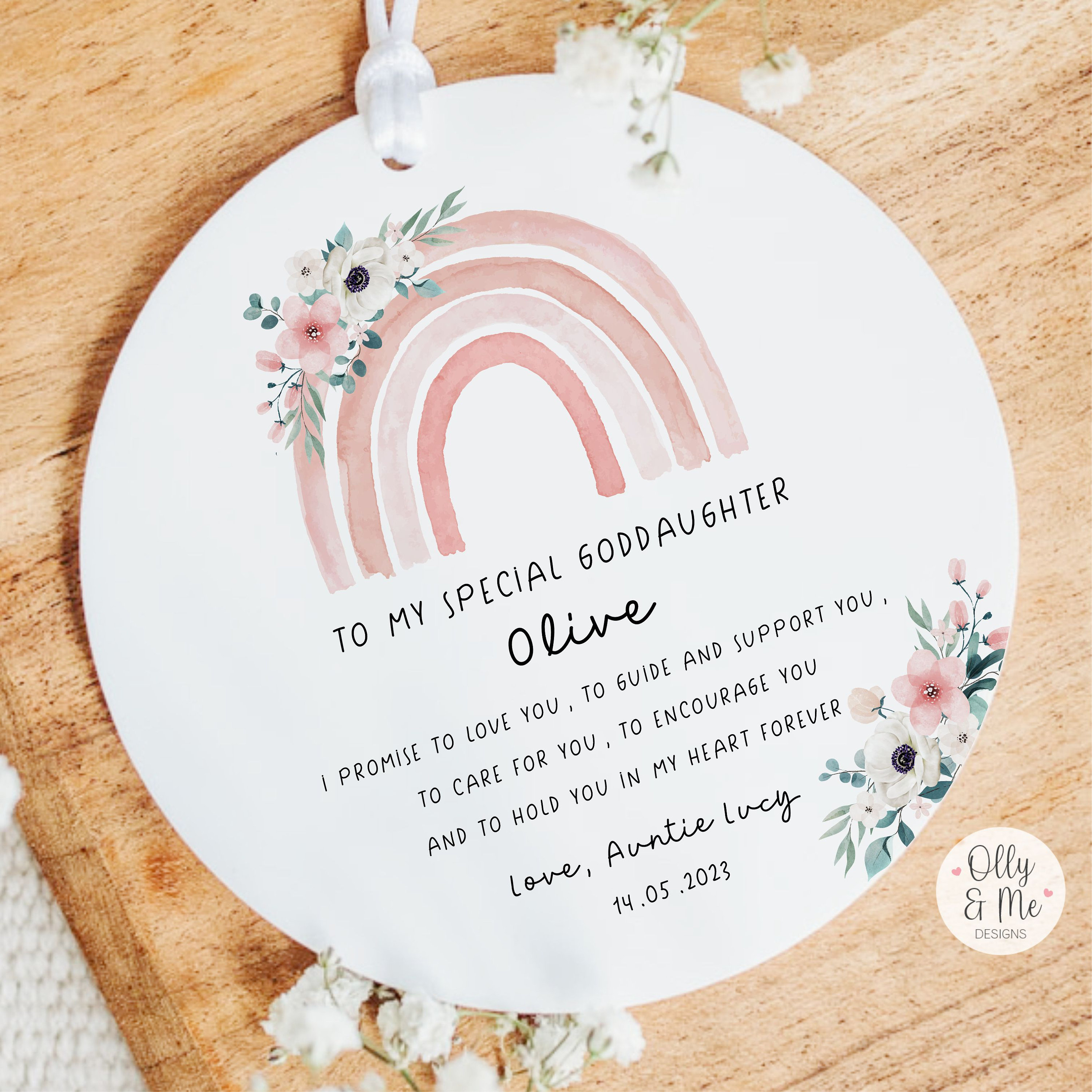 Personalised Goddaughter Gift | Christening Keepsake Plaque | Godparent ...