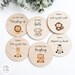 Wooden Baby Milestone Discs Set Jungle/safari Animals Baby Shower ...