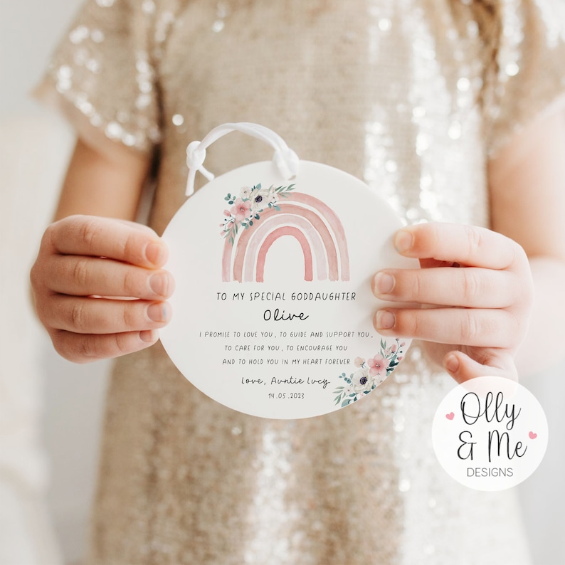 Personalised Goddaughter Gift | Christening Keepsake Plaque | Godparent ...