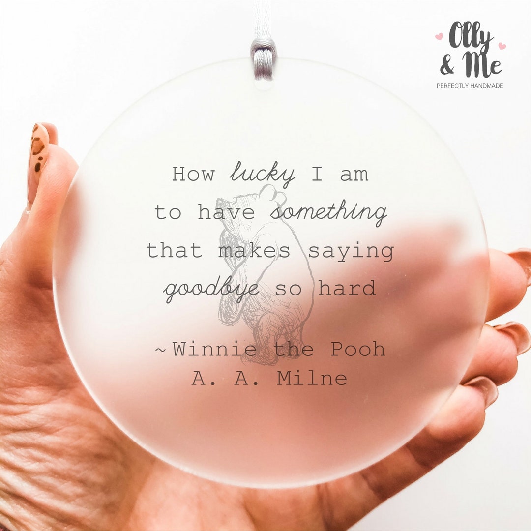 Winnie the Pooh How Lucky I Am Quote Plaque/sign Friend/family/home ...