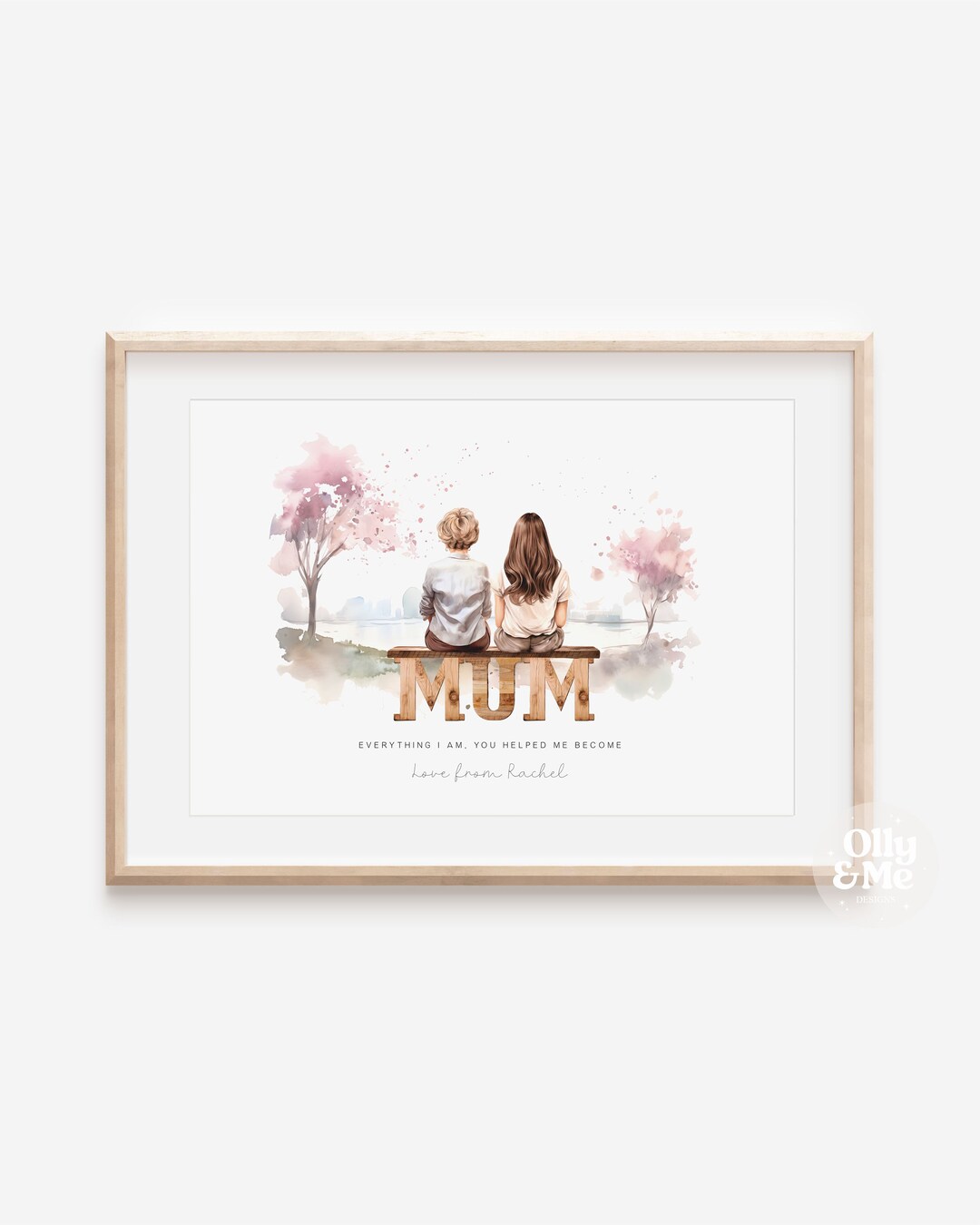 Personalised Mum Print Mother's Day Gift Birthday Gift for Mum Custom ...