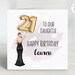 Personalised 21st Birthday Card to Daughter Girls Twenty First Keepsake ...