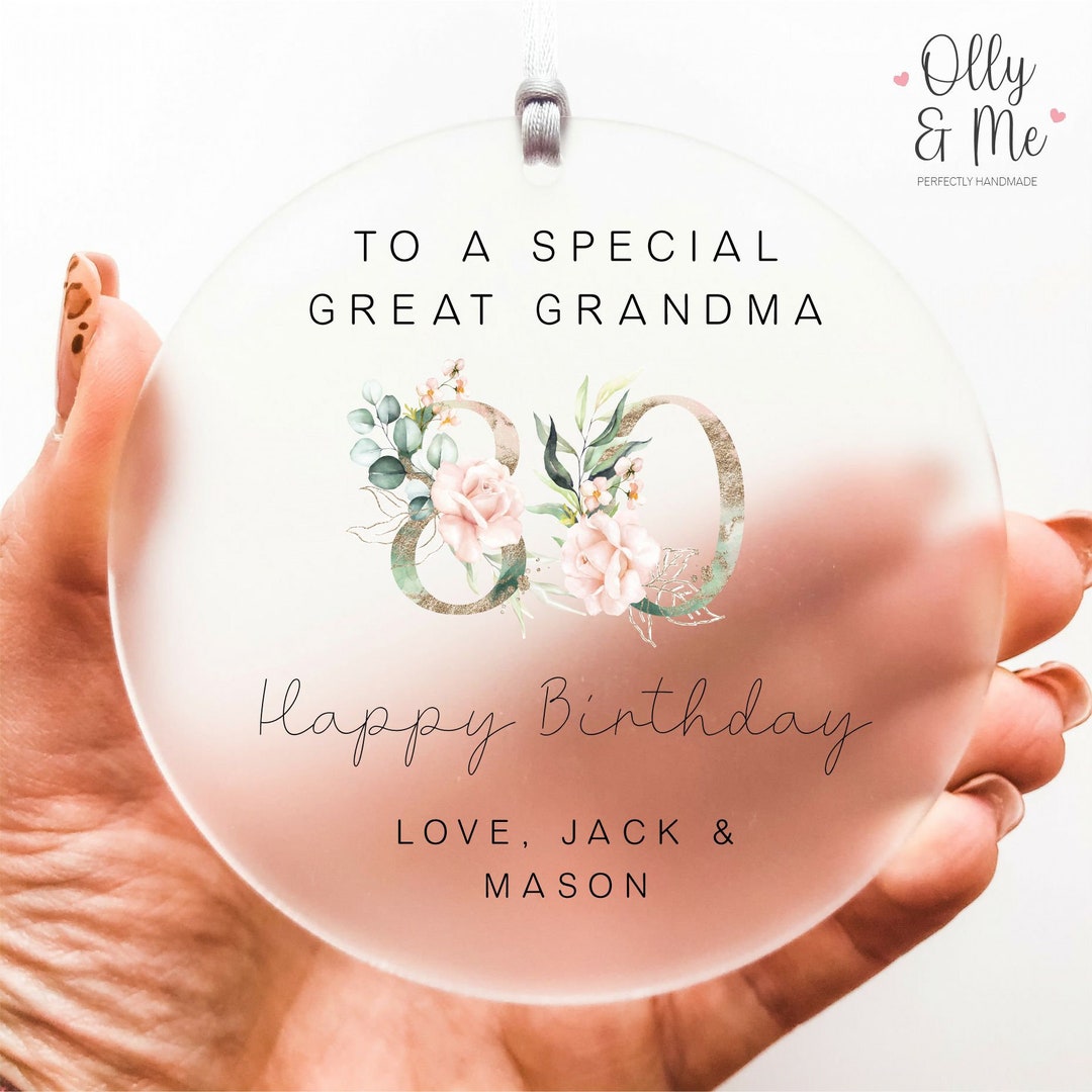 Personalised Great Grandma/nanny/nanna/gran Birthday Plaque/sign | 70th ...