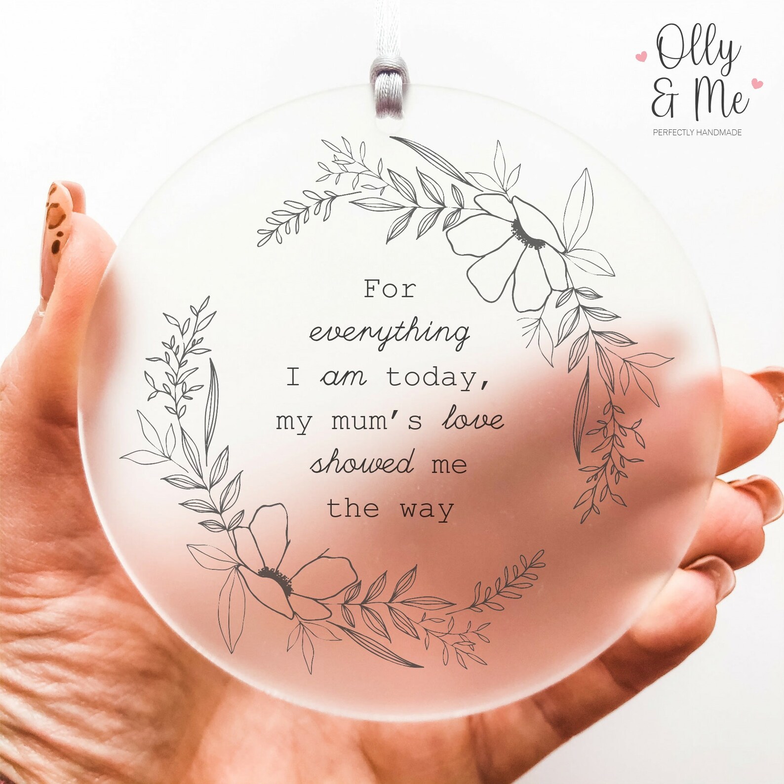 Mum/mother Sign/plaque Gift Keepsake | Frosted Decoration Ornament ...