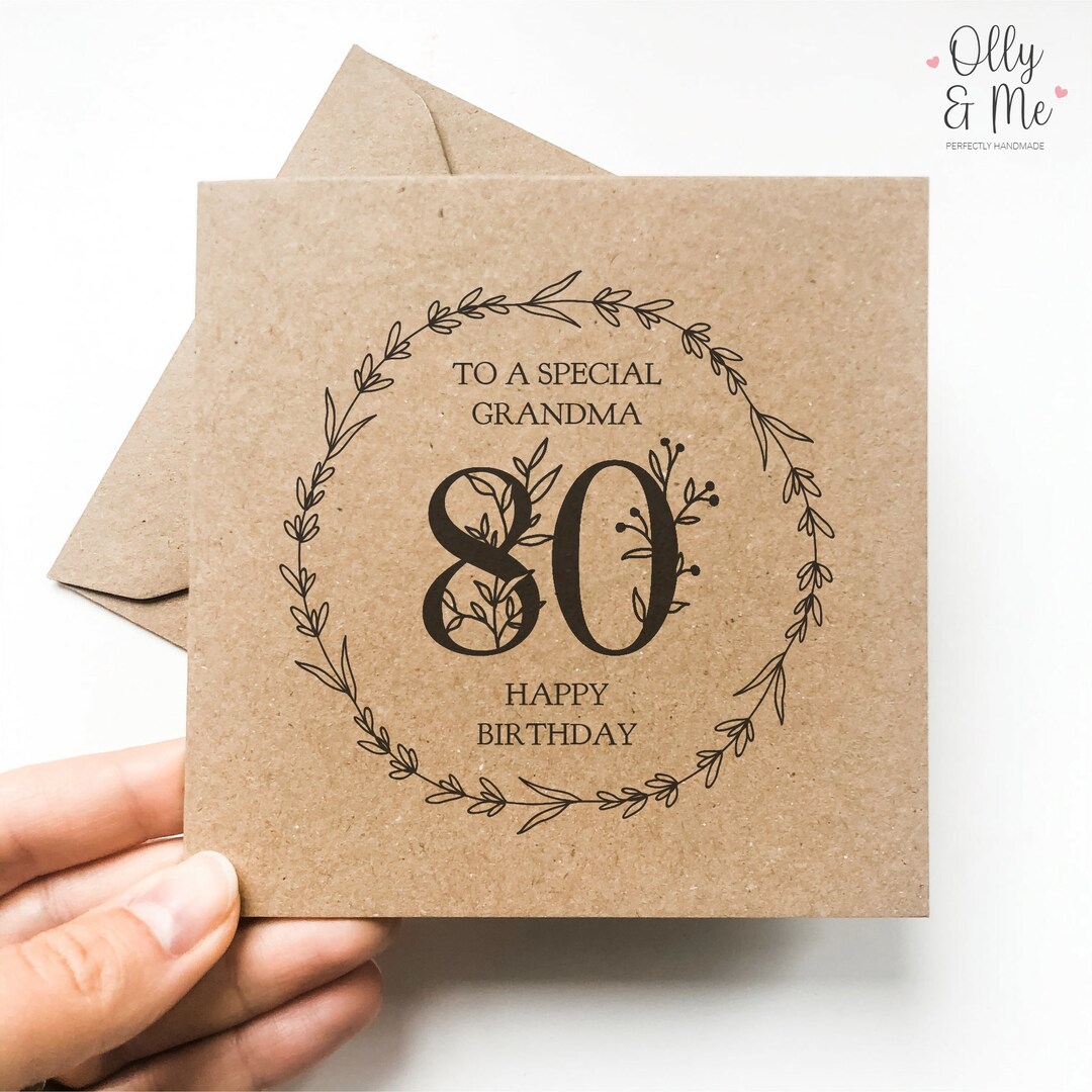 Personalised 80th Birthday Card for - Etsy