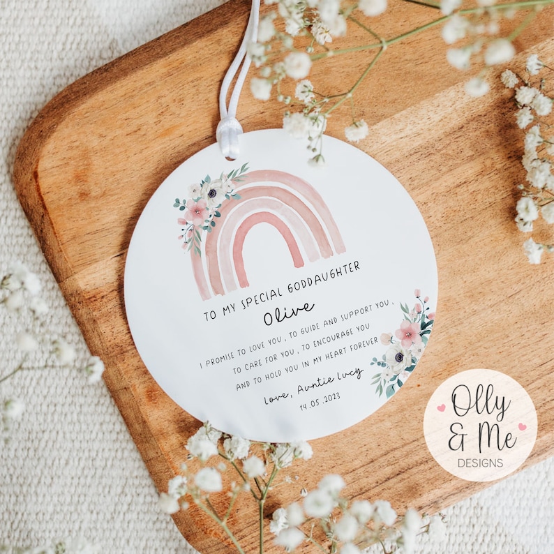 Personalised Goddaughter Gift | Christening Keepsake Plaque | Godparent ...