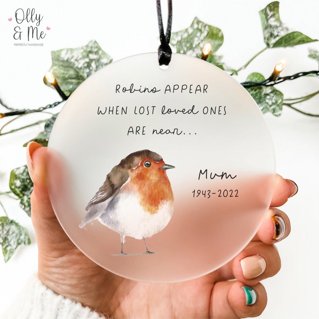 Personalised Christmas Robin Bauble Gift Keepsake | Xmas Tree ...