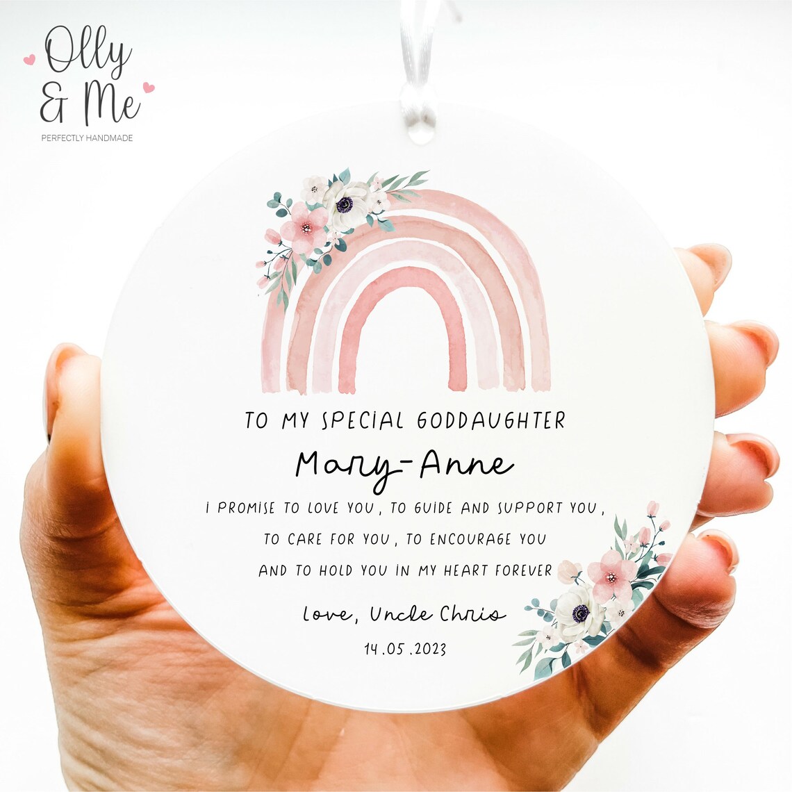 Personalised Goddaughter Gift | Christening Keepsake Plaque | Godparent ...