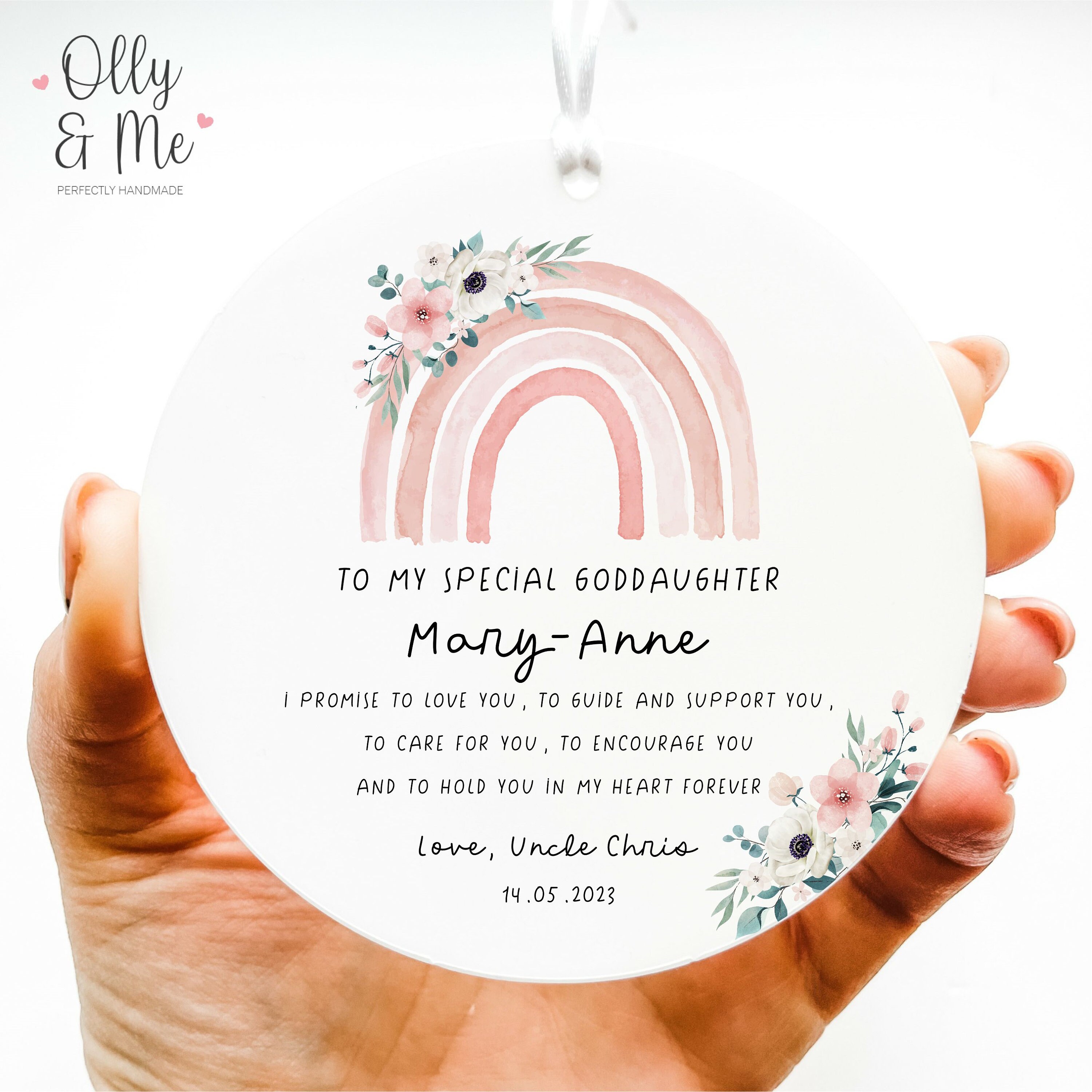 Personalised Goddaughter Gift | Christening Keepsake Plaque | Godparent ...