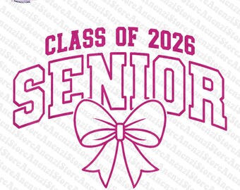 Coquette Class of Senior 2026 Png, Retro Graduation Png, Senior 2026 ...