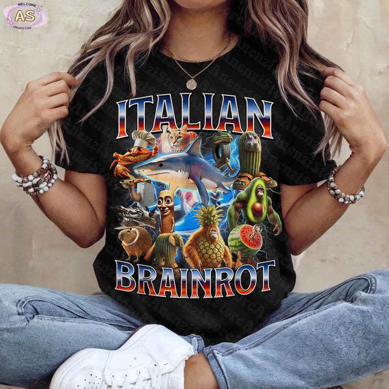 Italian Brainrot Png, Talian Brainrot Shirt Design, Meme Shirt Png ...