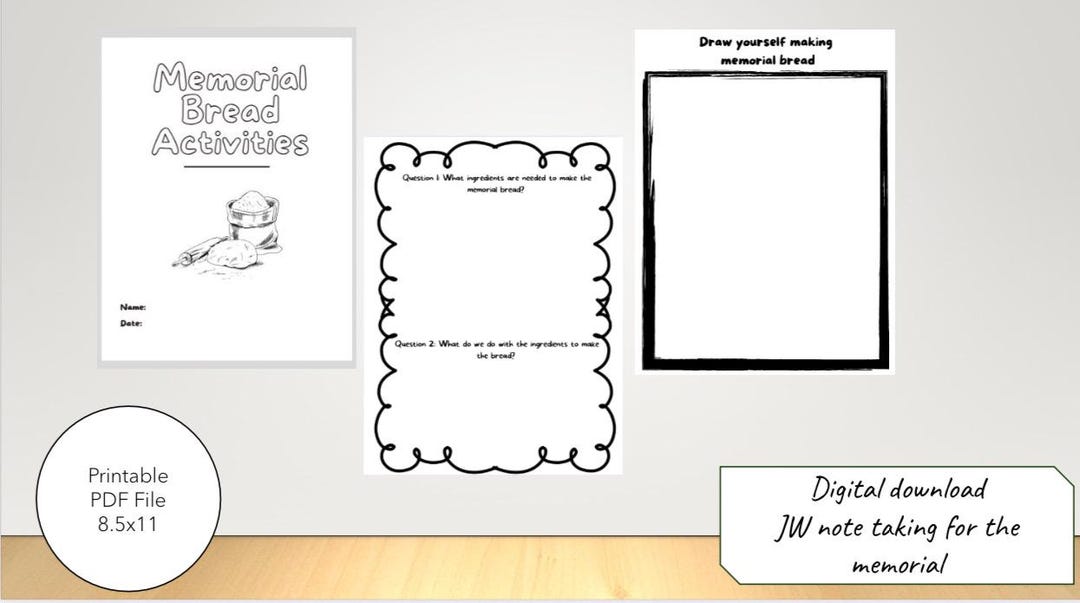 Memorial Bread Activities - Etsy