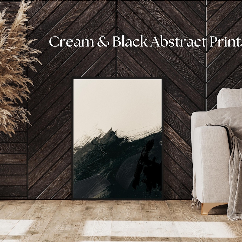 Black Cream Wall Art - Etsy