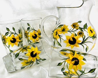 Sunflower Pitcher - Etsy
