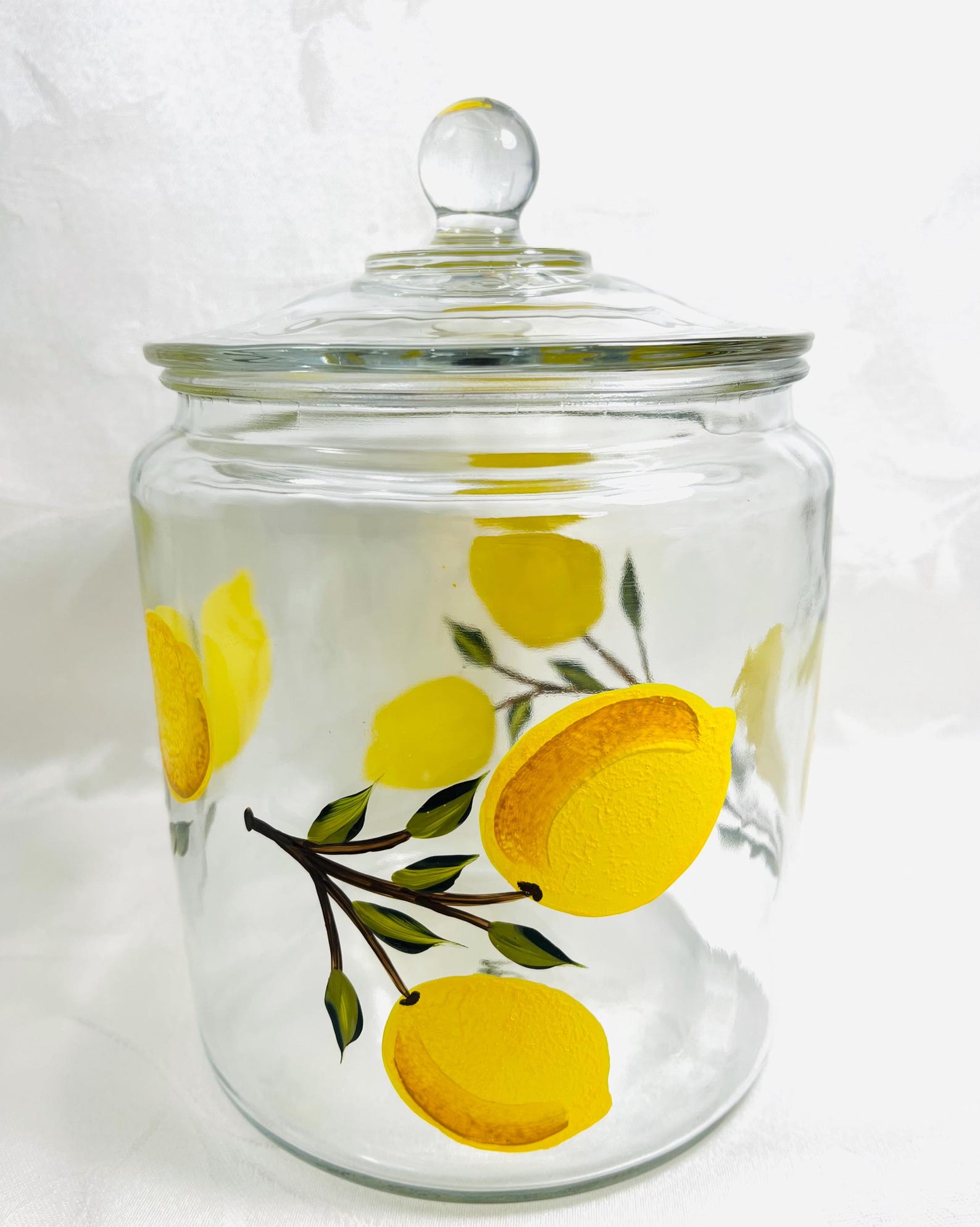 Lemon Cookie Jar, Hand Painted - Etsy