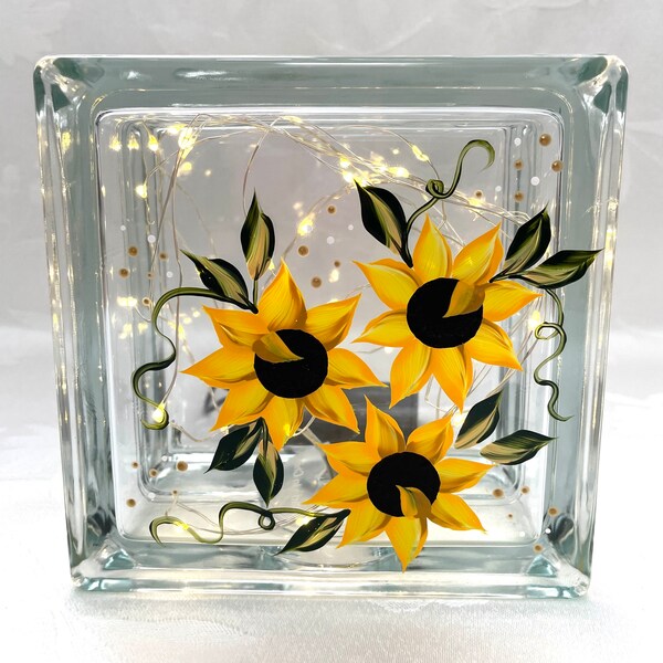 Painted Glass Blocks - Etsy