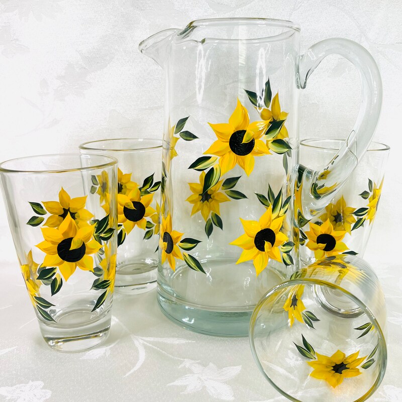 Sunflower Glasses - Etsy