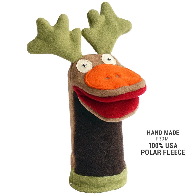 Moose Hand Puppet, Safe for All Ages newborn, Movable Mouth, Eco ...