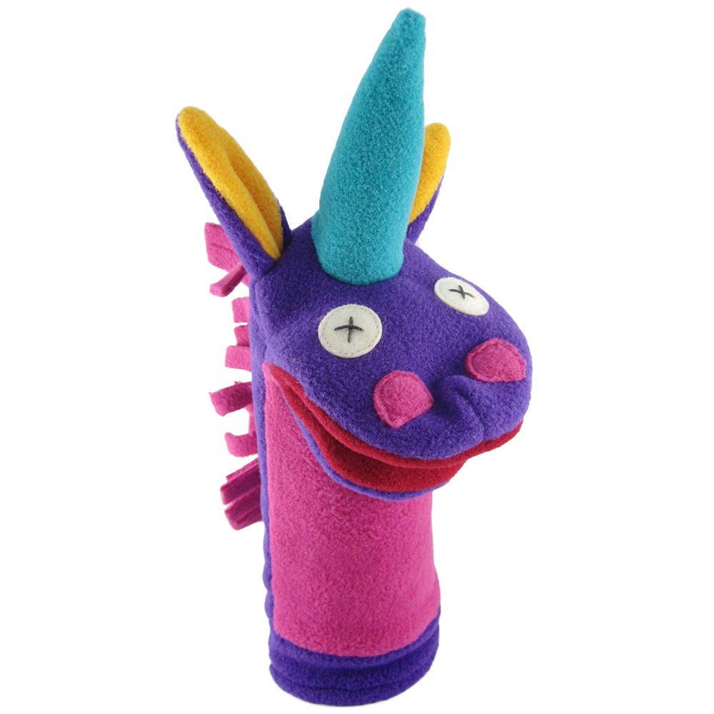 Set of 4 Puppets: 2 X Unicorn 2 X Dragon Safe for All Ages - Etsy