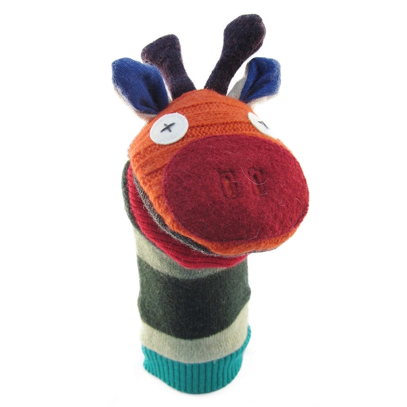 Giraffe Hand Puppet, Safe for All Ages (newborn+), Movable Mouth, Eco ...