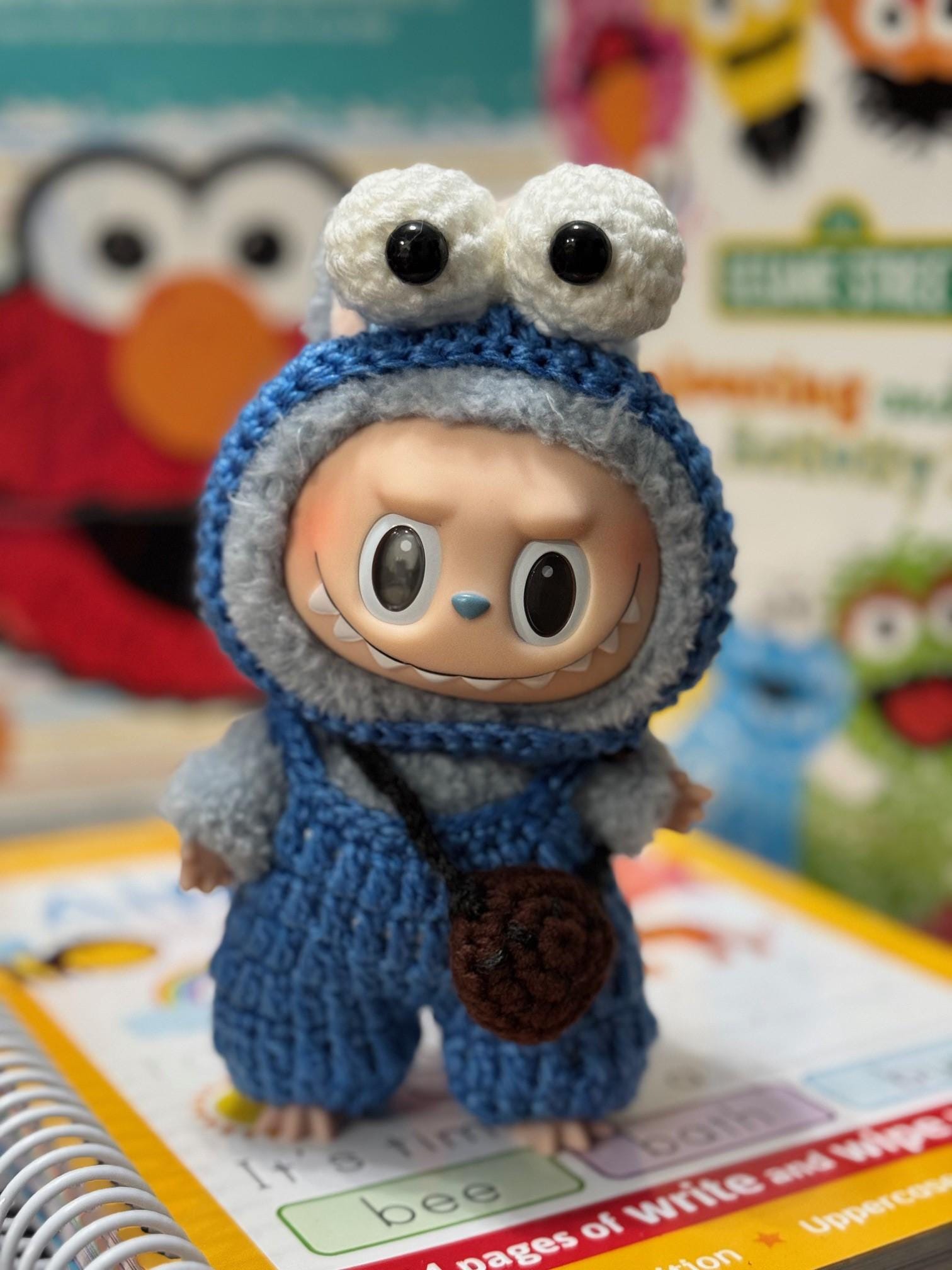 2-in-1 Labubu Clothes Crochet Pattern, Elmo and Cookie Monster Labubu ...